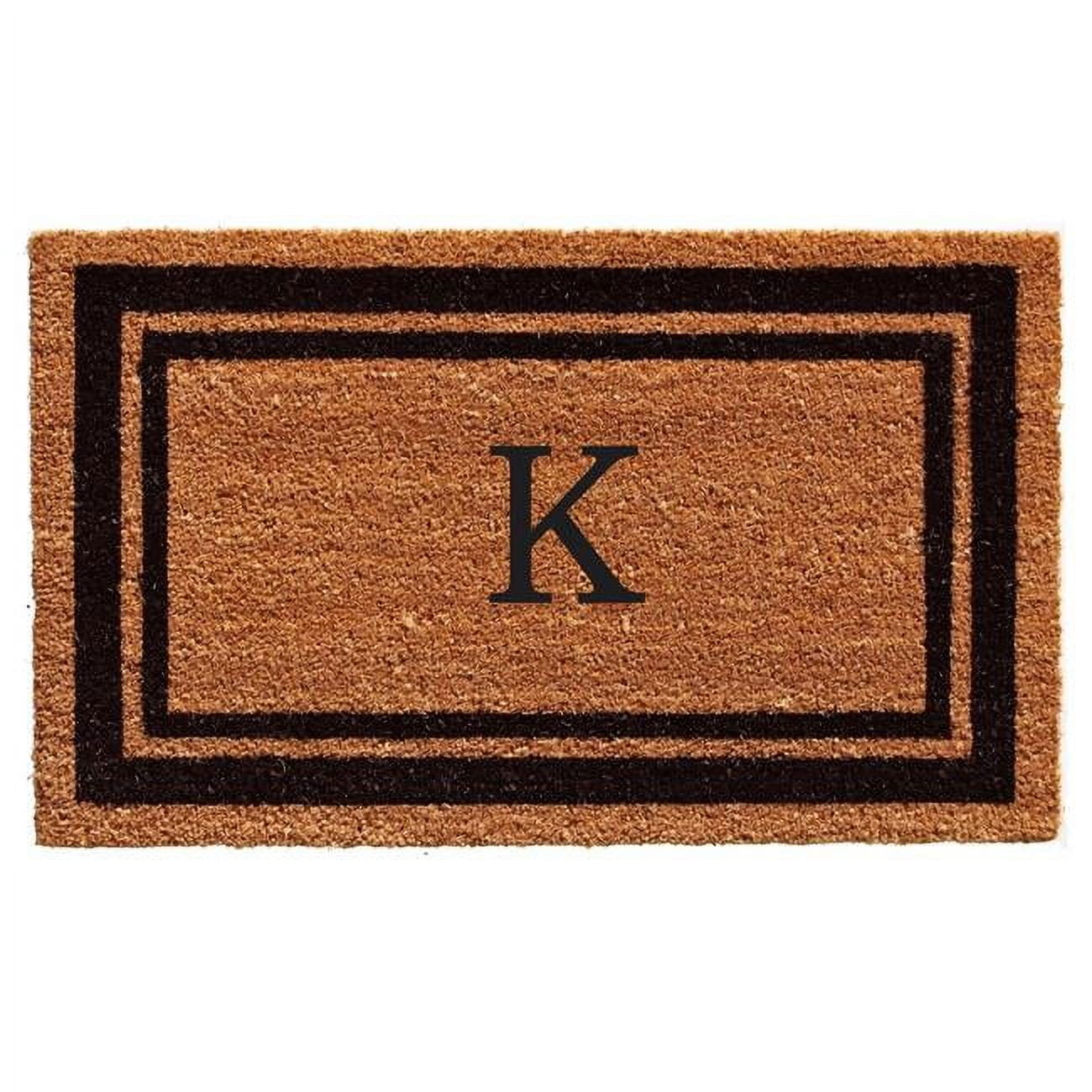 Calloway Mills 24 x 36 in. Black Border Monogram Rectangular Doormat ...
