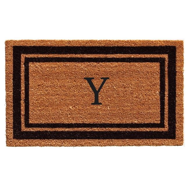 Calloway Mills Black Border 24" x 36" Monogram Outdoor Doormat (Letter ...