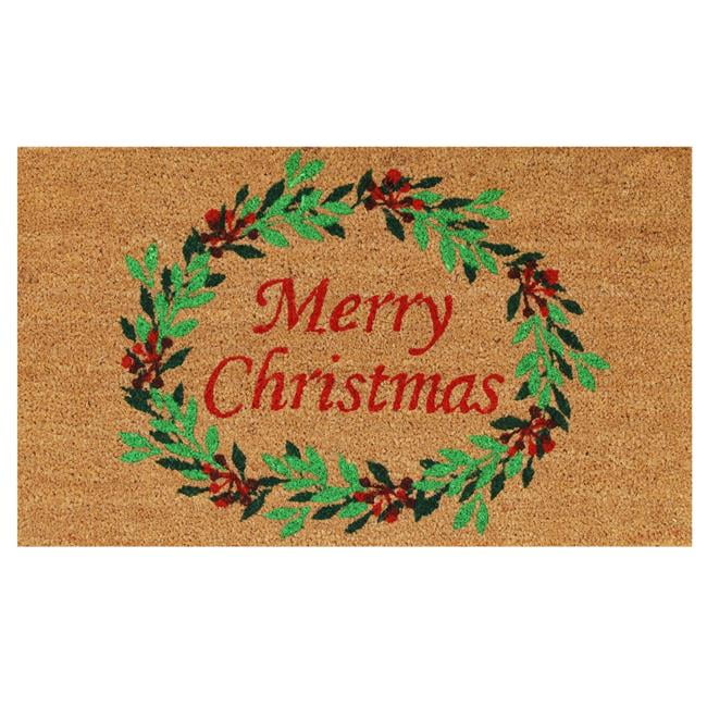 Calloway Mills Christmas Wreath Outdoor Doormat - Walmart.com