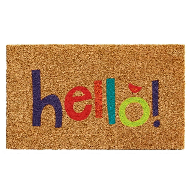 Calloway Mills Colorful Hello Outdoor Doormat 17" x 29" - Walmart.com