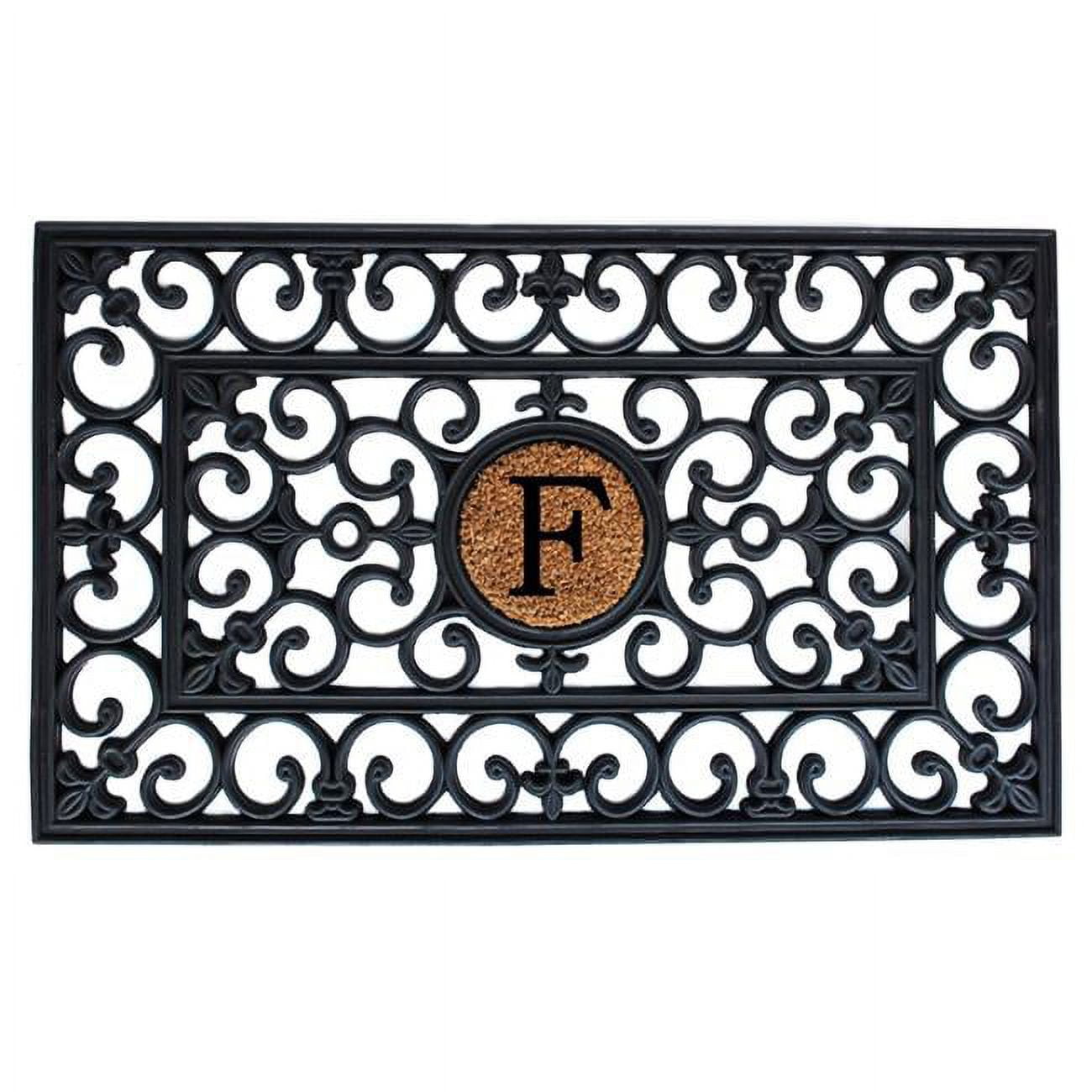 Calloway Mills Rubber Monogram Outdoor Doormat 18" x 30" (Letter F ...