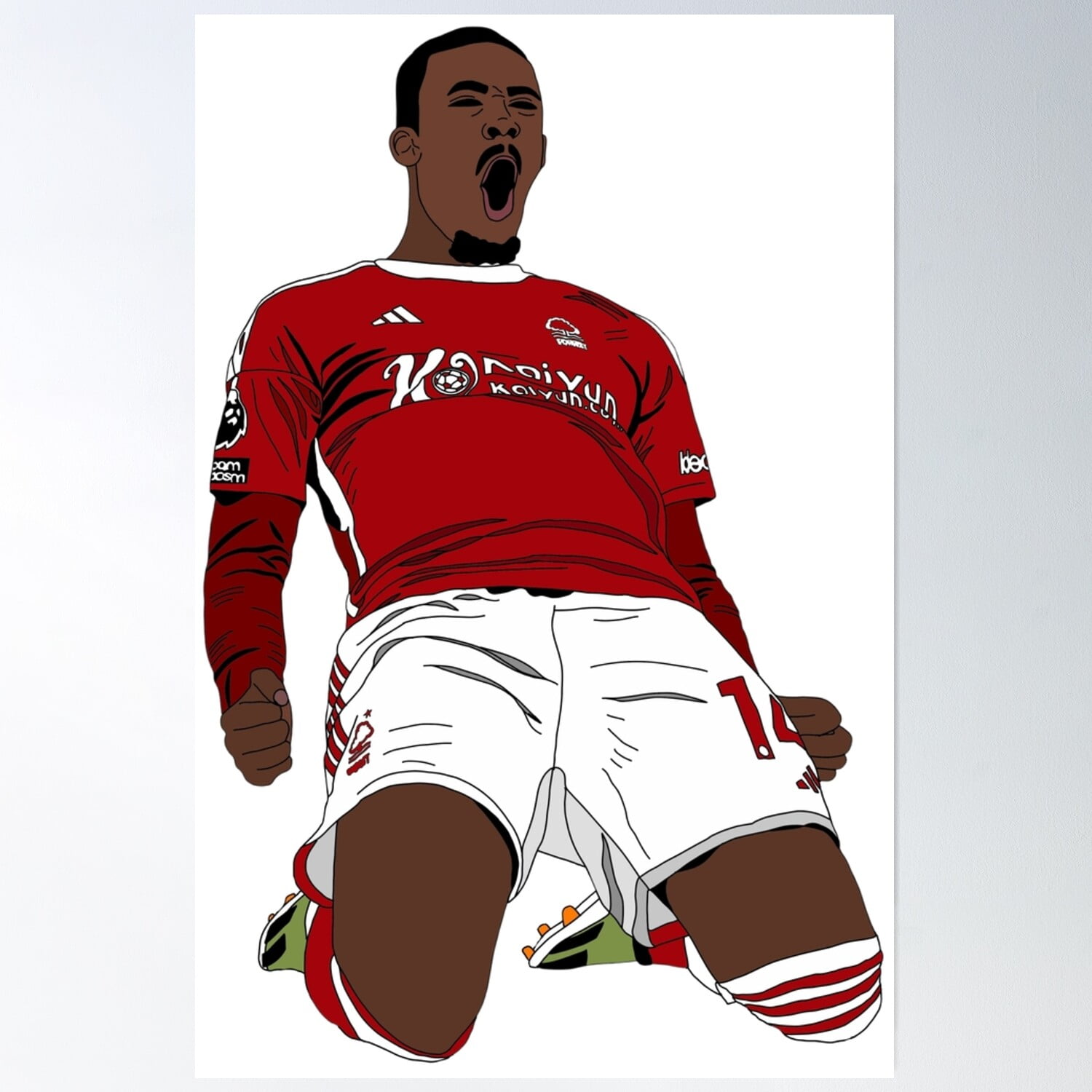 Callum Hudson Odoi Print Poster Wall Art, Modern Wall Decor, 8x12 ...