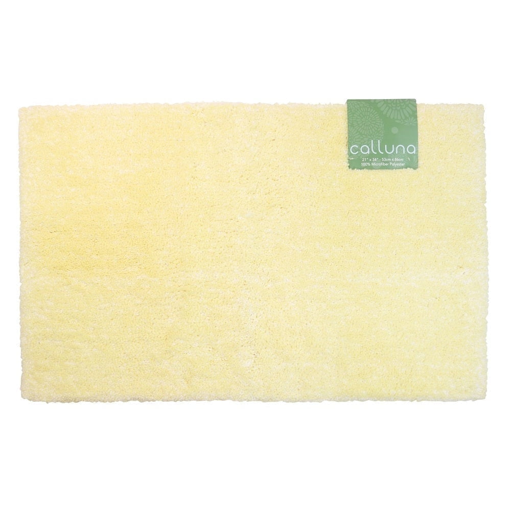 Calluna Bath Mat, 21x34, Heathered Microfiber Rug with Latex Backing ...