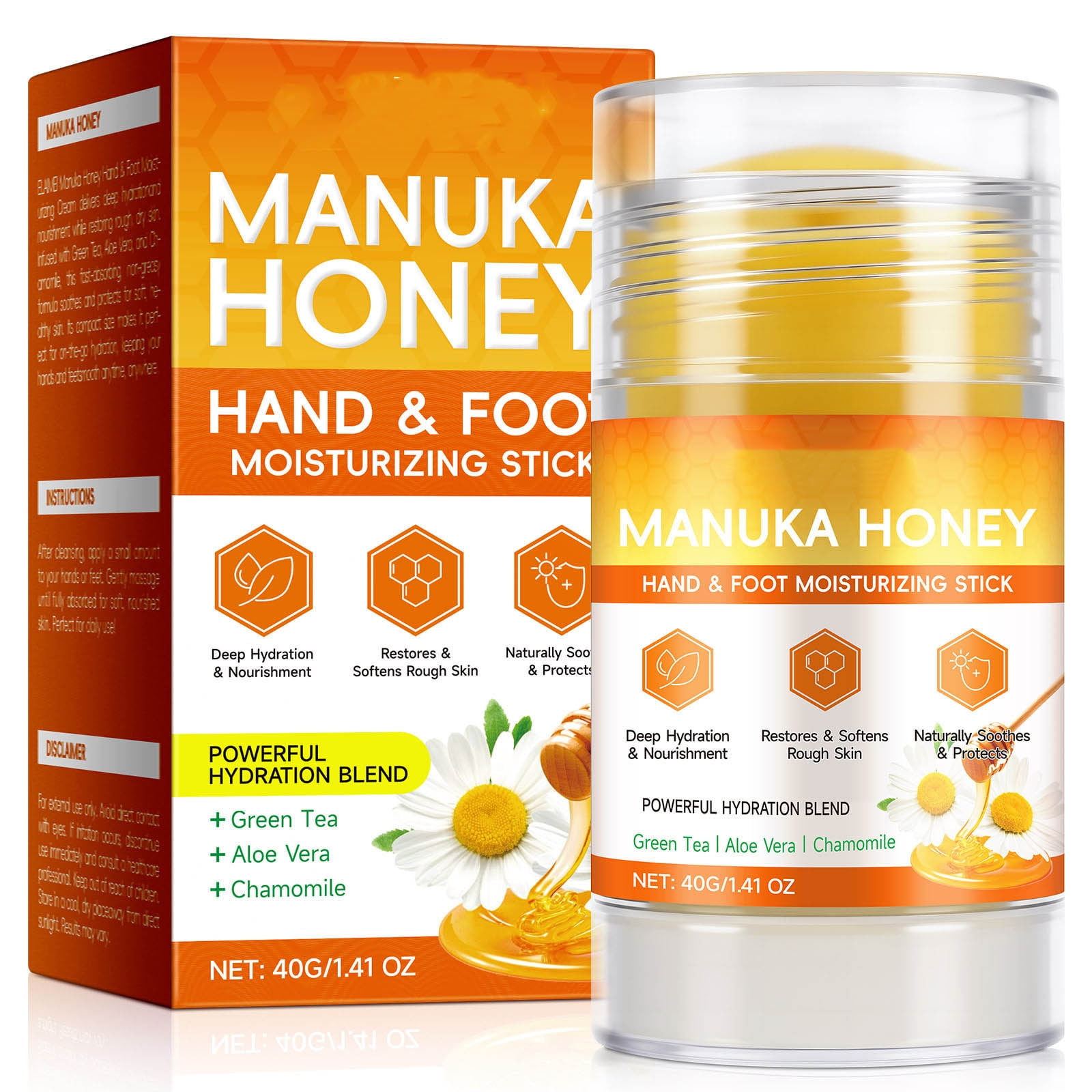 Callus Remover for Feet, Manuka Honey Moisturizing Sticks Foot Cream for Dry Cracked Heels and ...