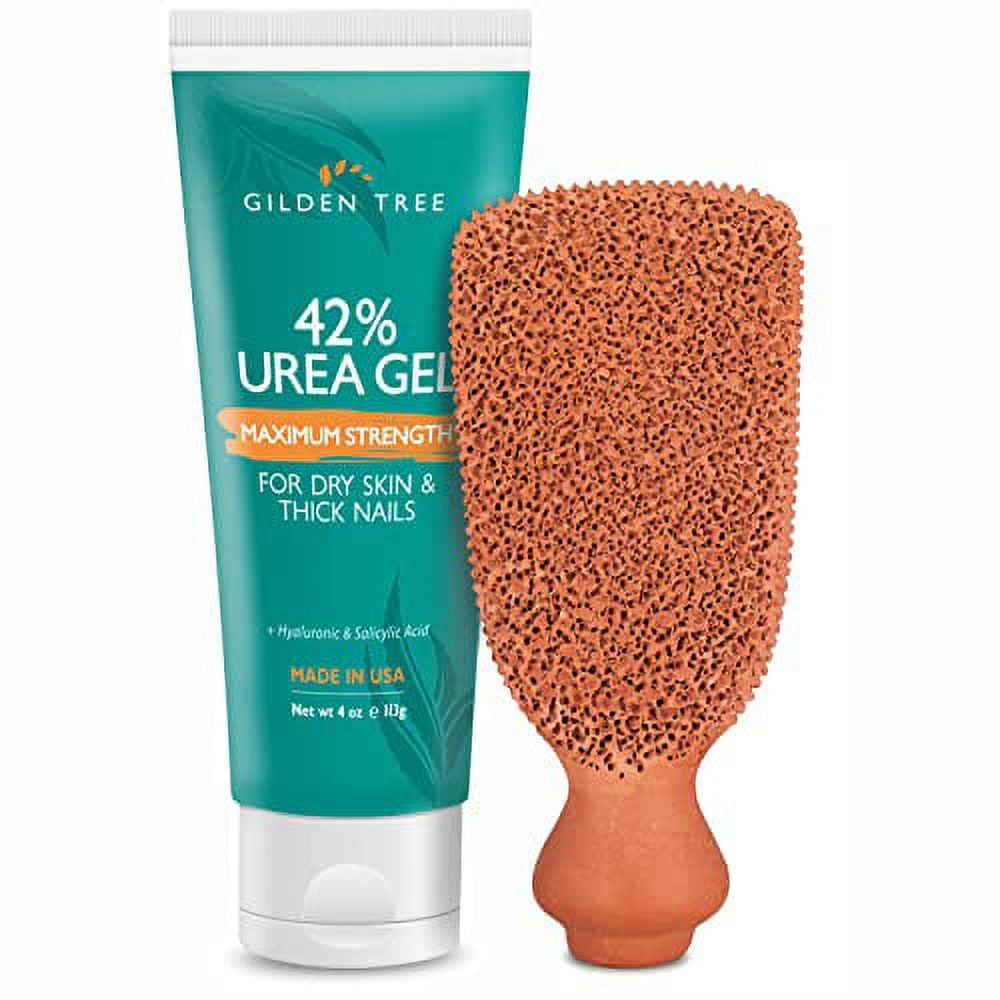 Callus Remover Gel + Foot Scrubber Kit - Pedicure Tools for Dry Cracked ...