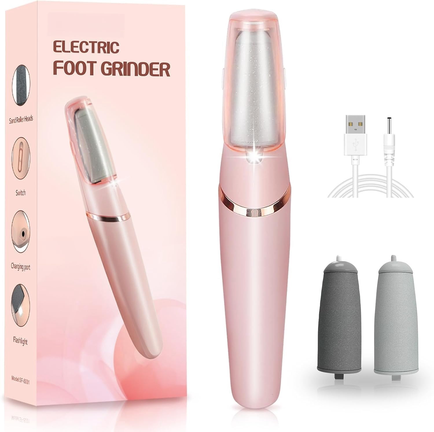 Callus Remover for , Electric Foot Callus Remover Rechargeable Pedicure ...
