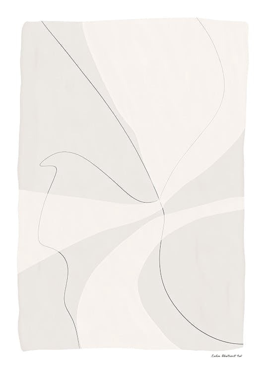 Calm Abstract No1 Print Wall Art, Modern Wall Decor For Living Room ...