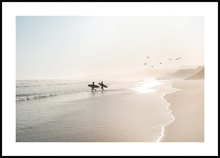 Calm Beach Surf Poster Wall Art, Modern Wall Decor For Living Room ...