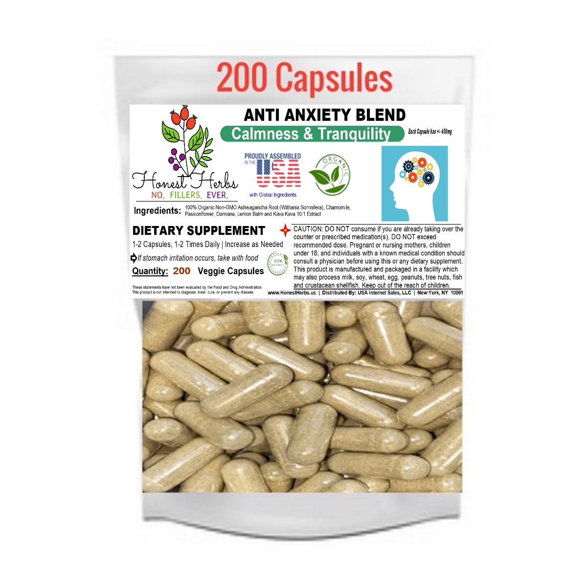 Calm Blend - Chamomile, Damiana, Lemon Balm, Passionflower & more ...