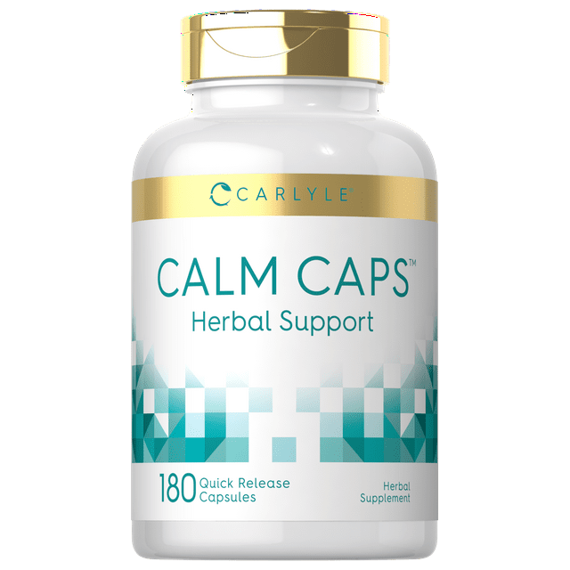 Calm Caps | 180 Capsules | Herbal Support | by Carlyle - Walmart.com