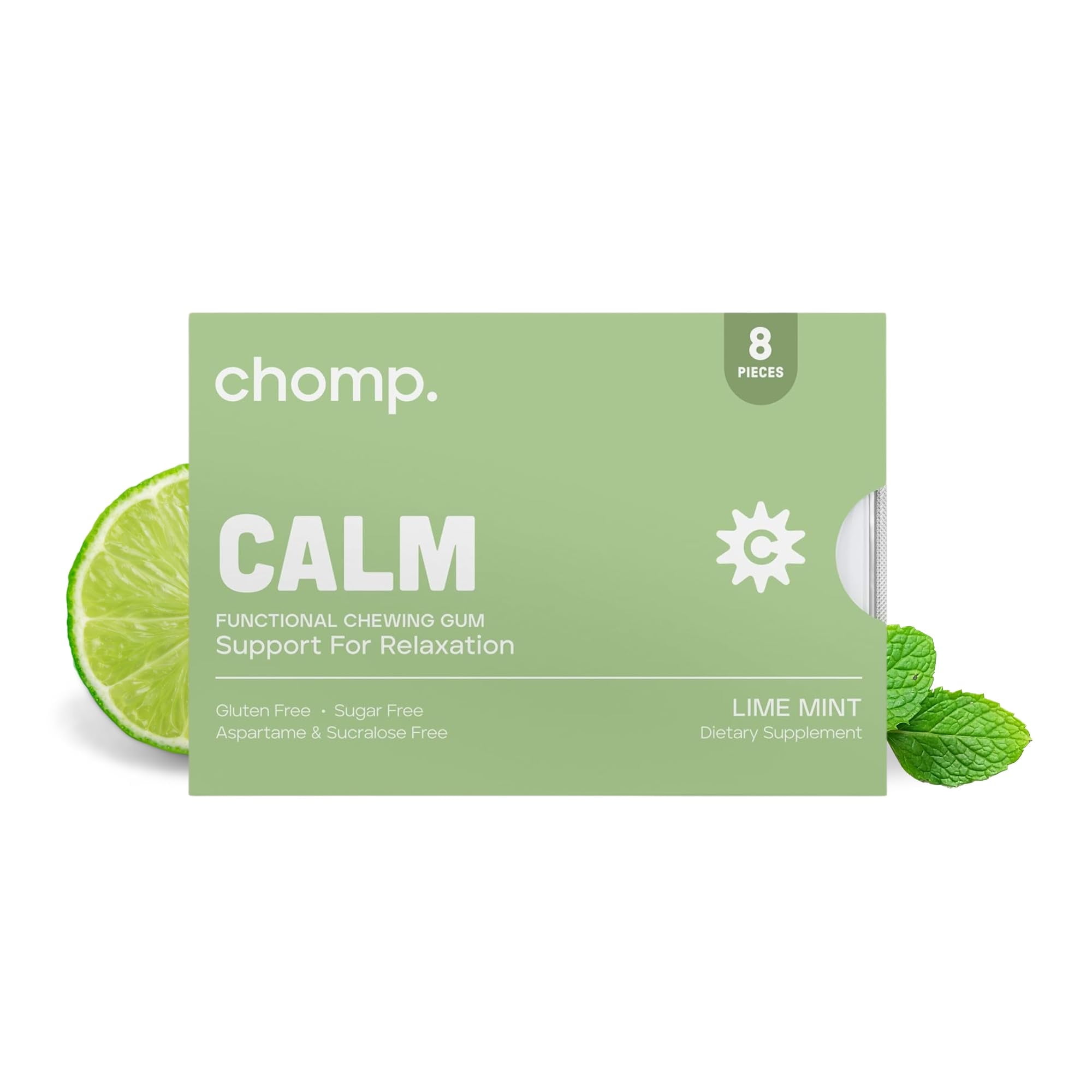 Calm – Chomp Gums - Healthy Chewing Gum – L-Theanine + Vitamin B6 ...
