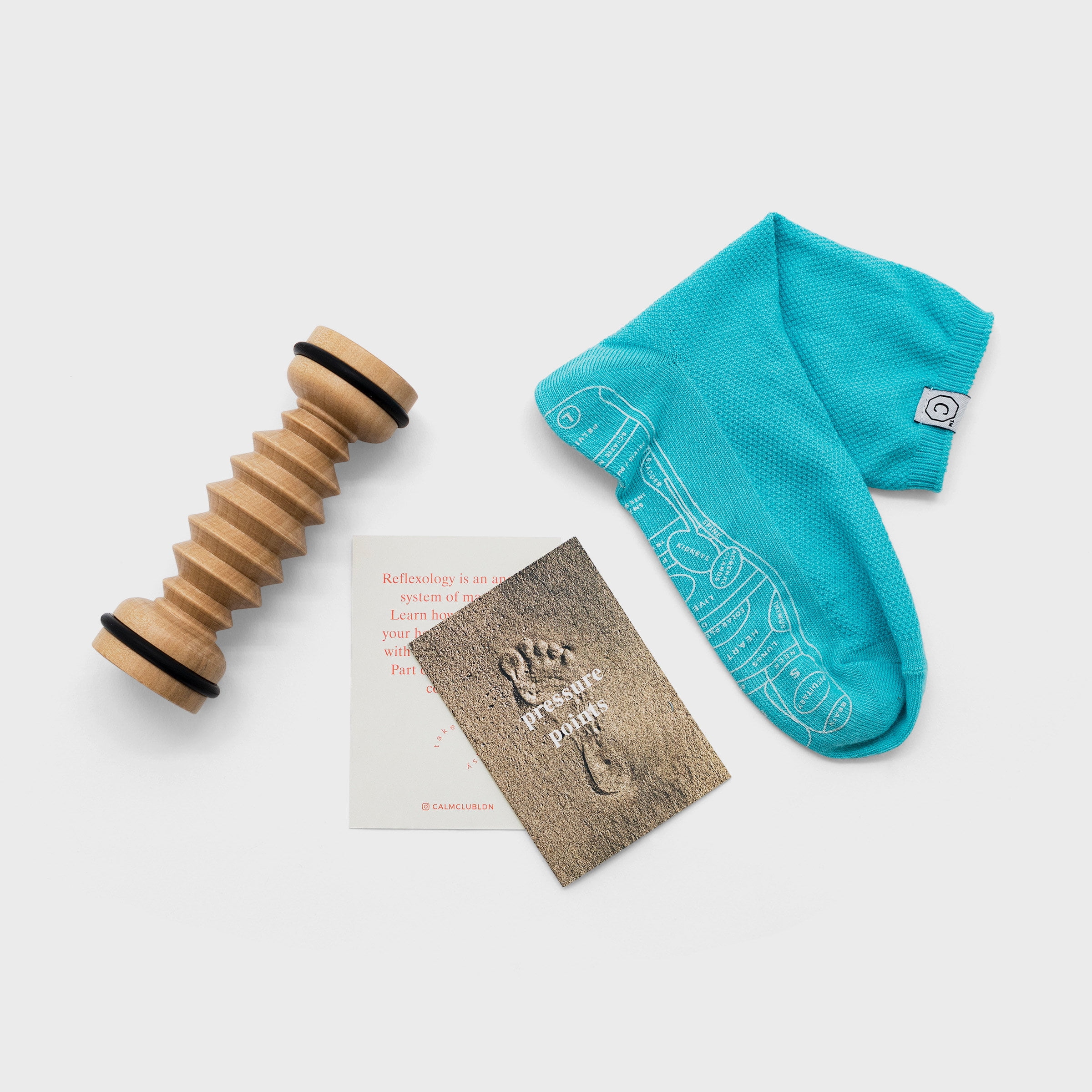 Calm Club | Foot Massager Kit | Wood Therapy Massage Tools | Includes ...