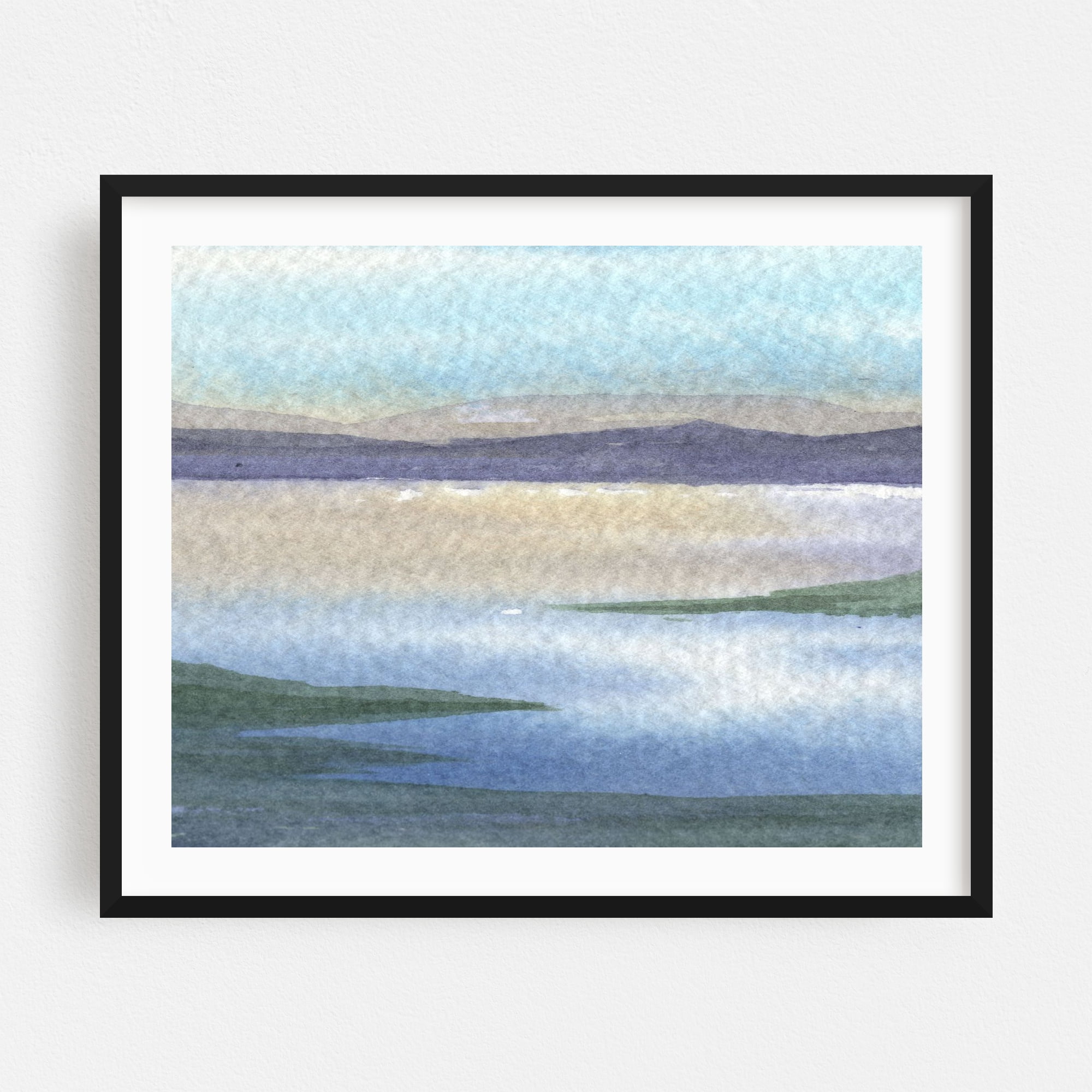 Calm Contemporary Landscape Watercolor by Irina Sztukowski - Italy ...
