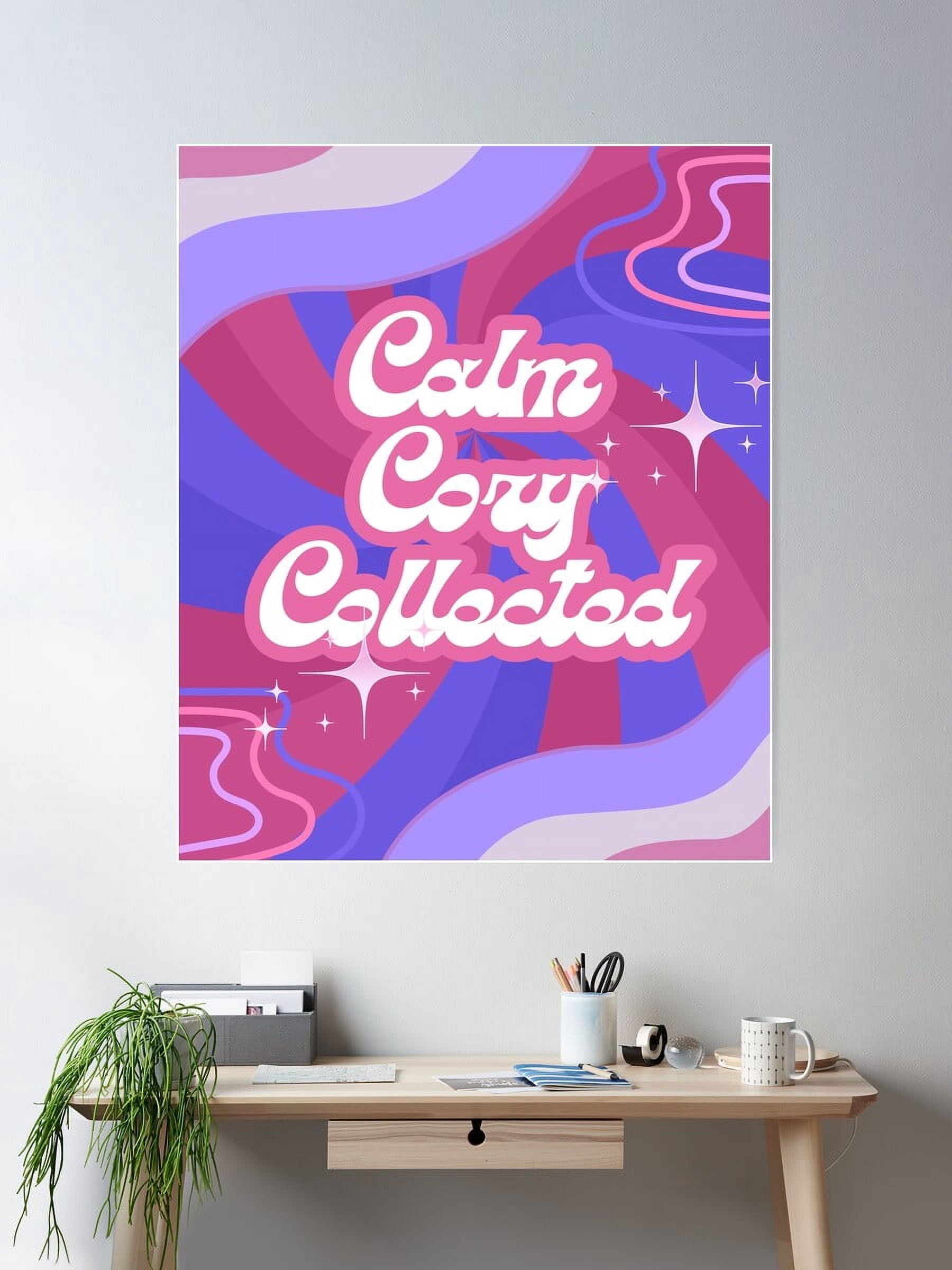 Calm Cozy Collected - Purple Design Poster Wall Art Modern Wall Decor ...