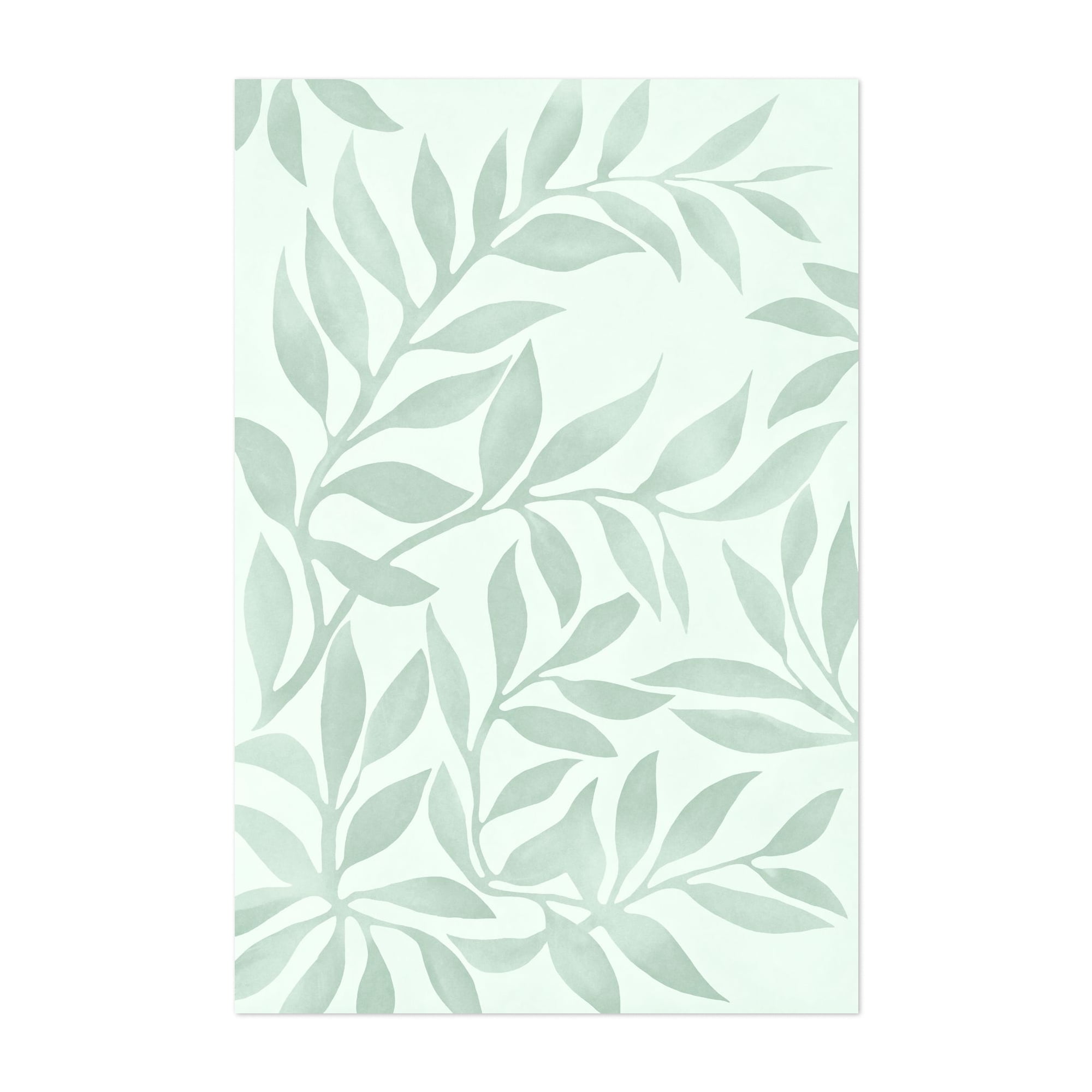 Calm Leaf Botanical Backdrop Sage Green - Painting Botanical Floral ...