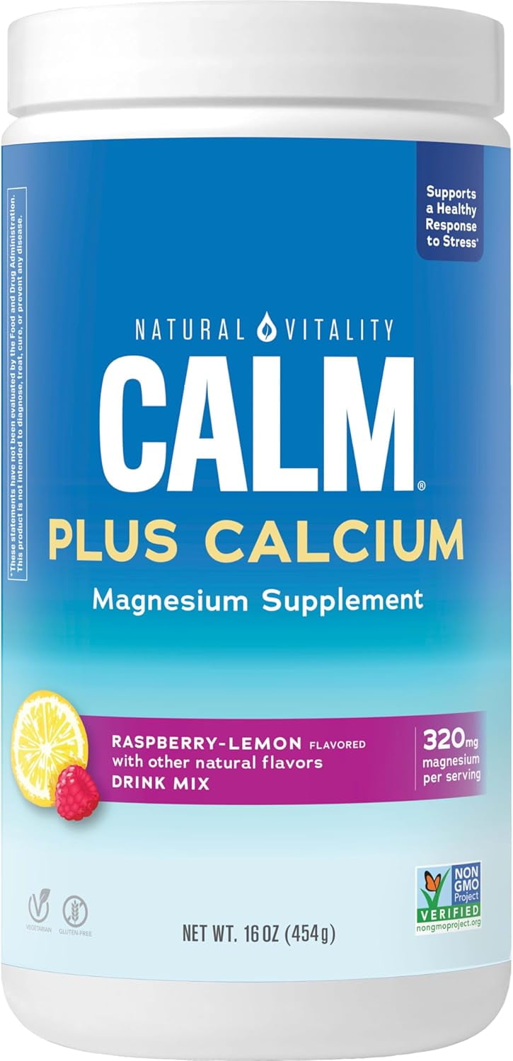 Free Shipping! Natural Vitality Magnesium Calcium Supplement Raspberry ...