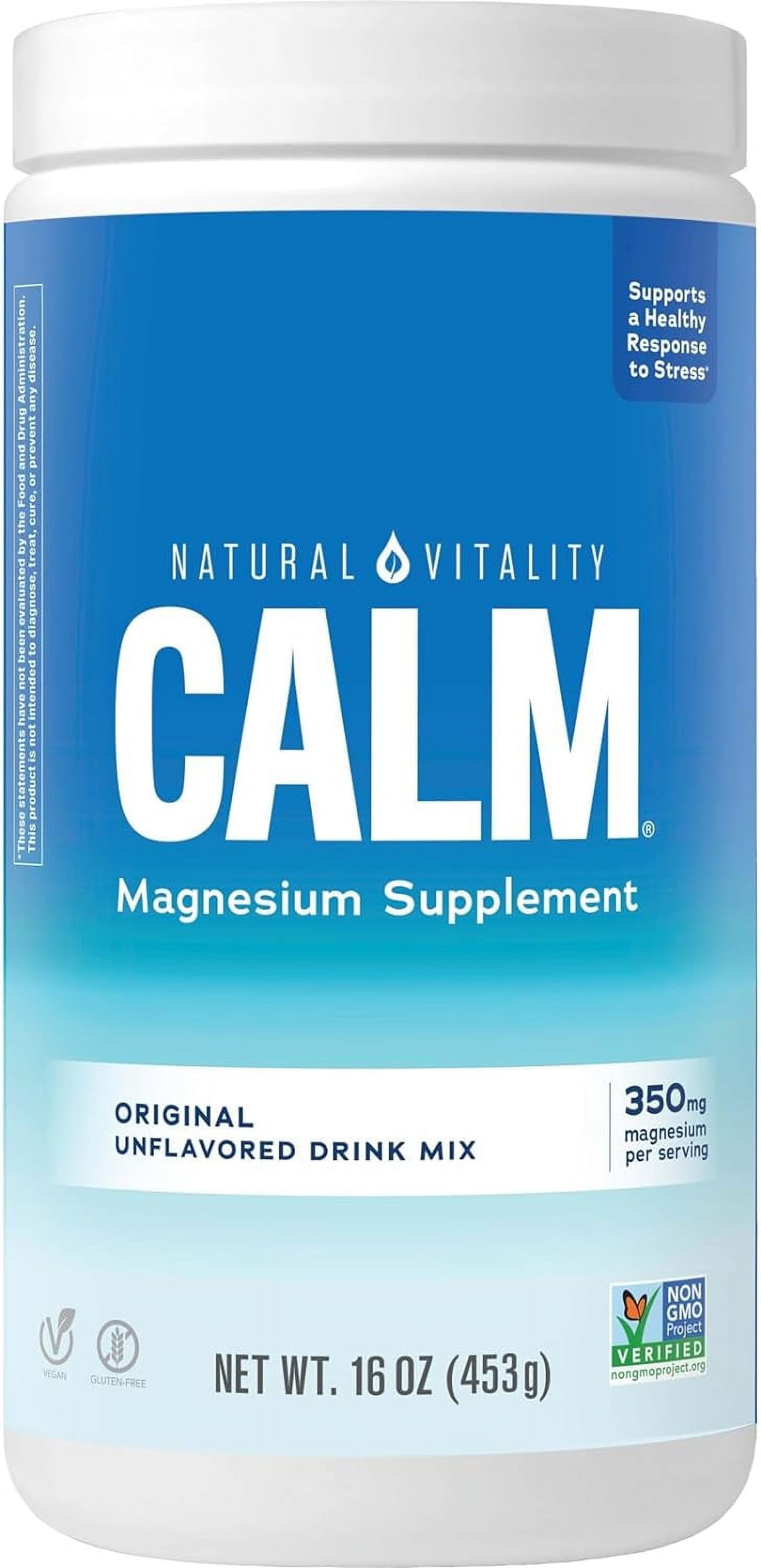 Calm, Magnesium Citrate Supplement, Anti-Stress Drink Mix Powder ...