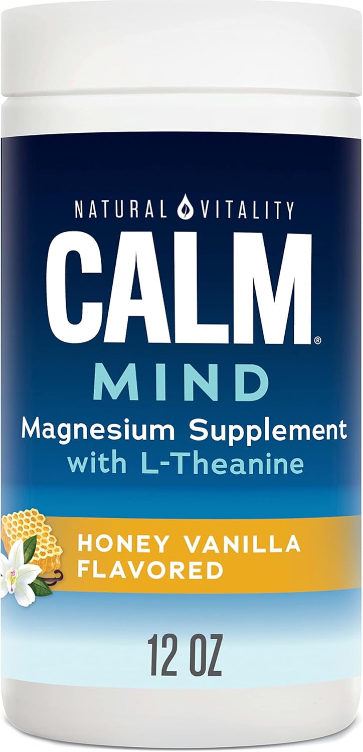 Calm Mind Magnesium Citrate + L-Theanine Powder Supplement | 12 oz ...