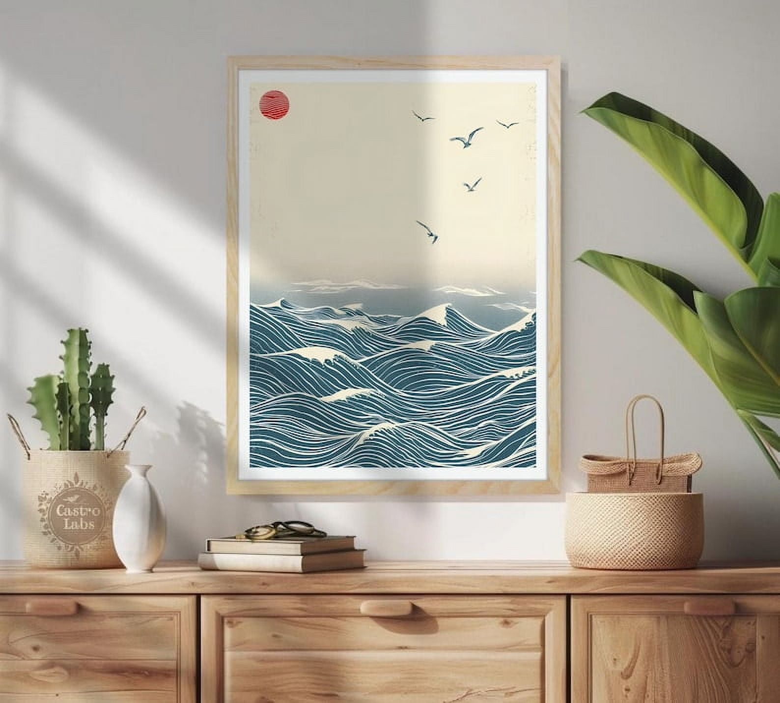 Calm Ocean Waves - Japanese Wave Painting - Japanese Woodblock Print ...