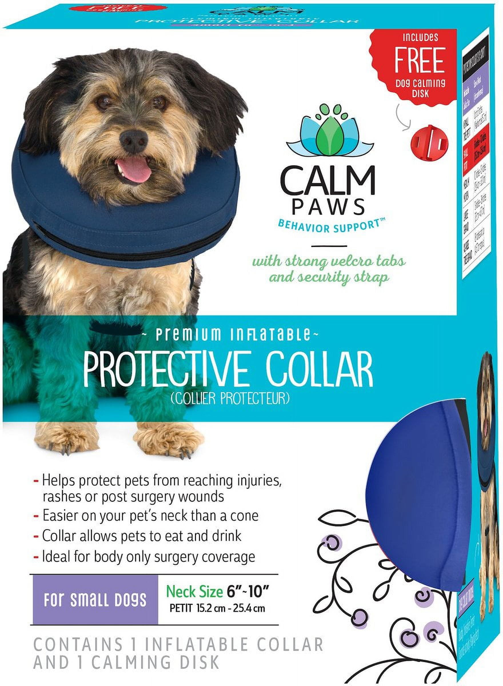 Calm Paws Inflatable Protective Dog & Cat Collar Size Small - Walmart.com