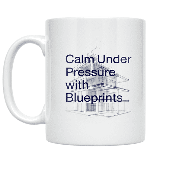 Calm Under Pressure with Blueprints - Architect Enthusiast - 11 oz ...
