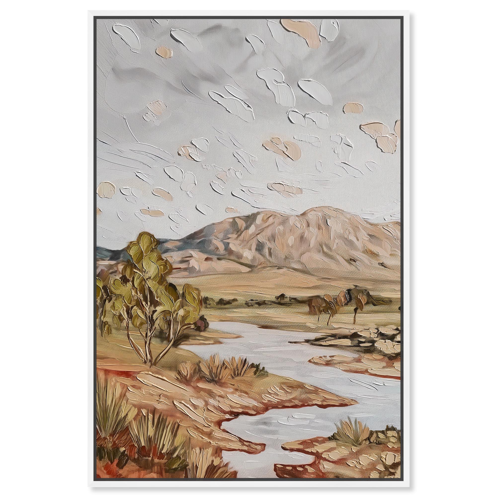 Calm in the Crest II Canvas Vintage Landscape Art by Art Remedy, White ...
