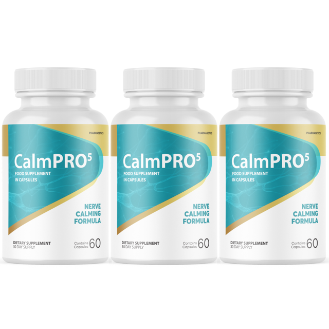 CalmPro 5 Nerve Calming Support Formula Calm Pro 5 - 3 Bottles ...