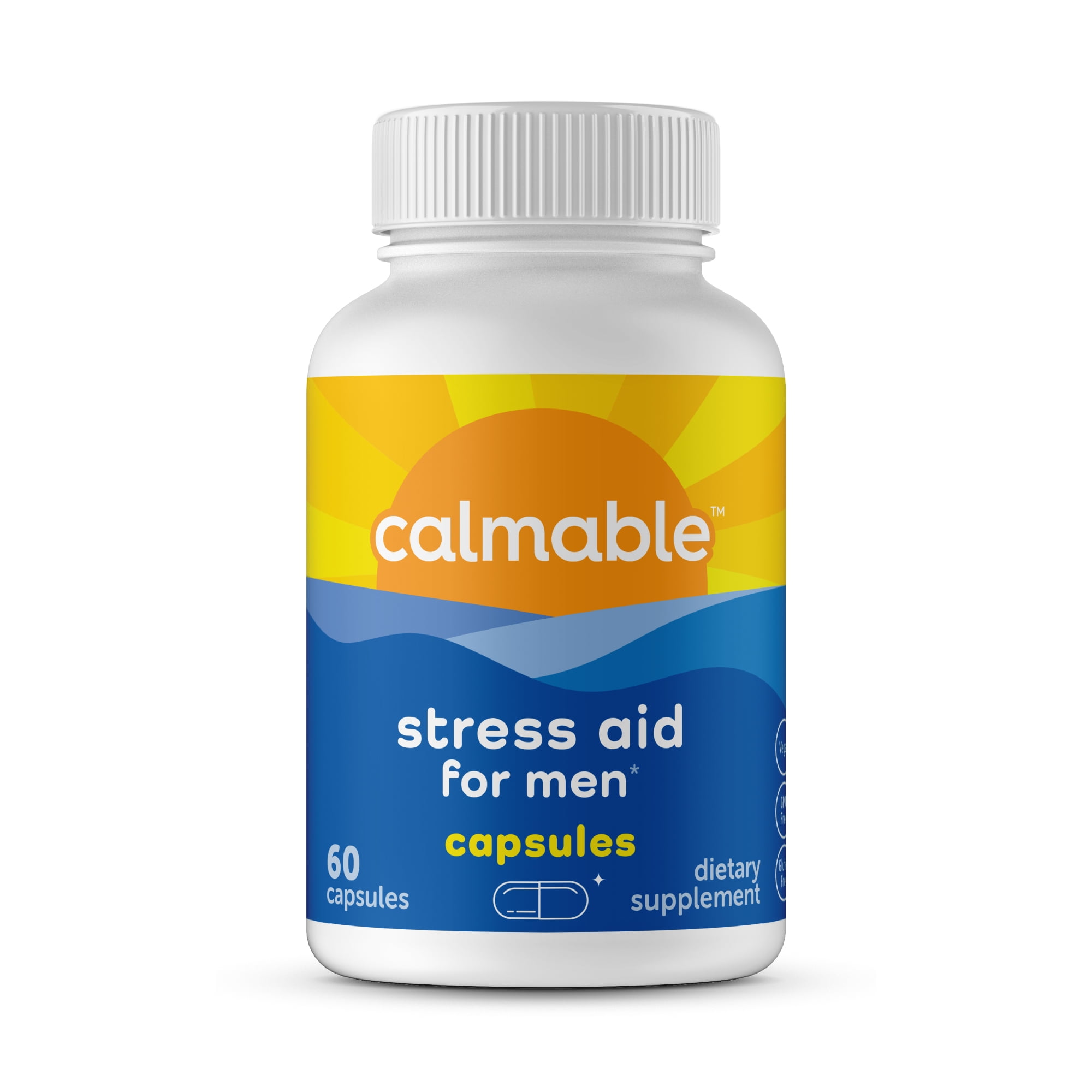Calmable Stress Relief Aid for Men, Dietary Supplement, Stress Support ...