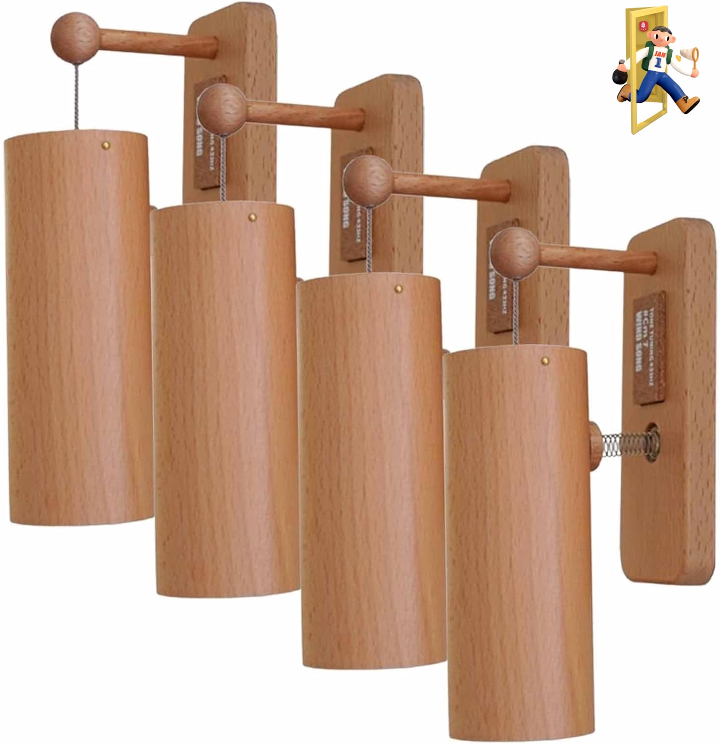 Calmchords Door Chime, Shopkeepers Bell for Door Opening, Wooden Music ...