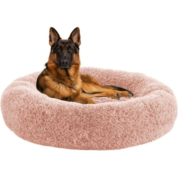 Calming Bed Donut Beds for Small Medium Large Dogs,Washable Plush ...