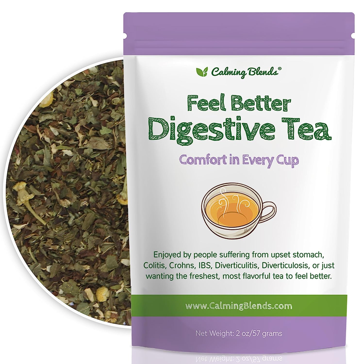 Calming Blends - Feel Better Digestive Tea - Loose Leaf Tea - Organic ...