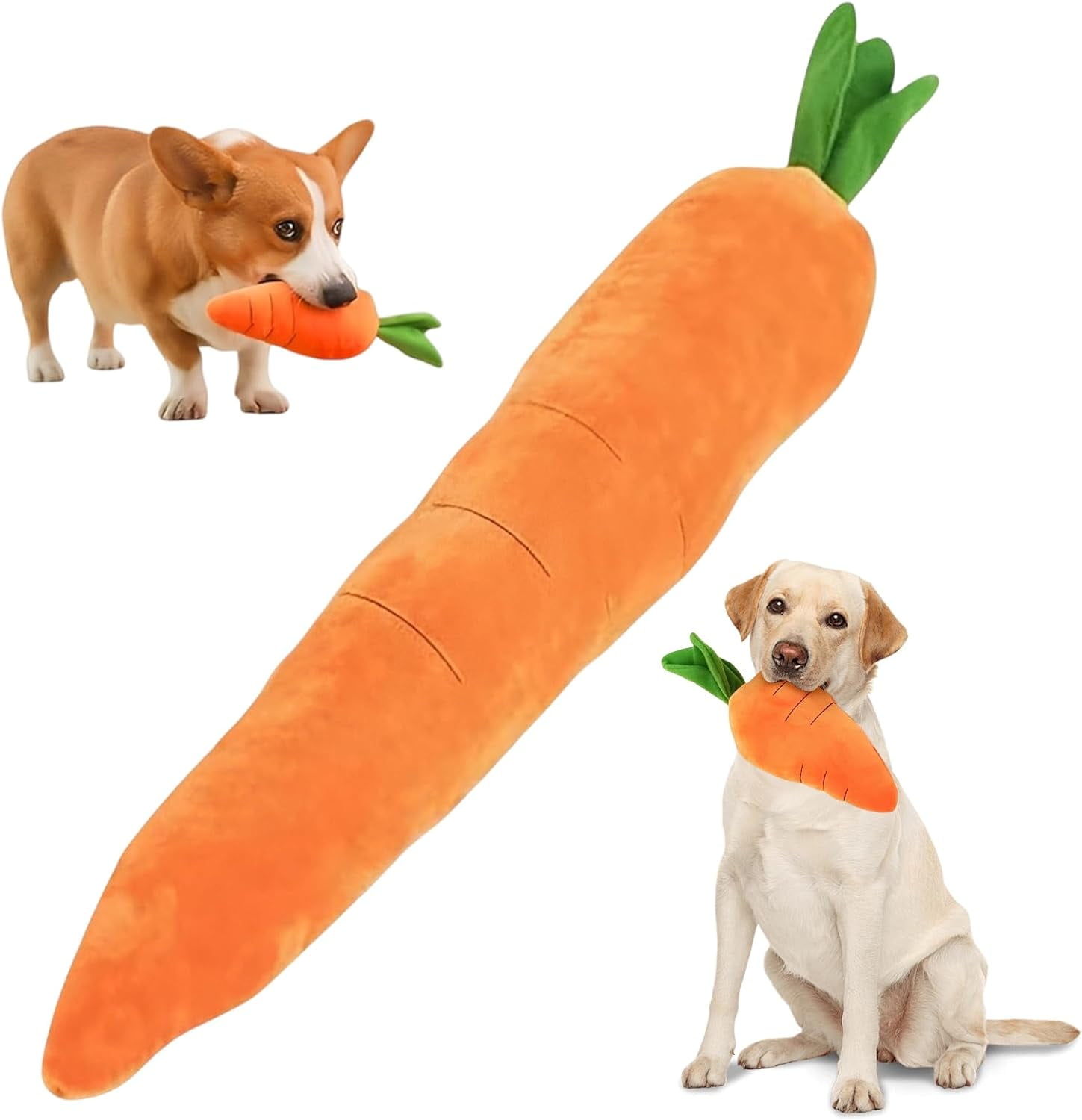 Calming Carrot Dog Toy, 2025 Upgraded Mellow Dogs Calming Carrot, 29.5 ...