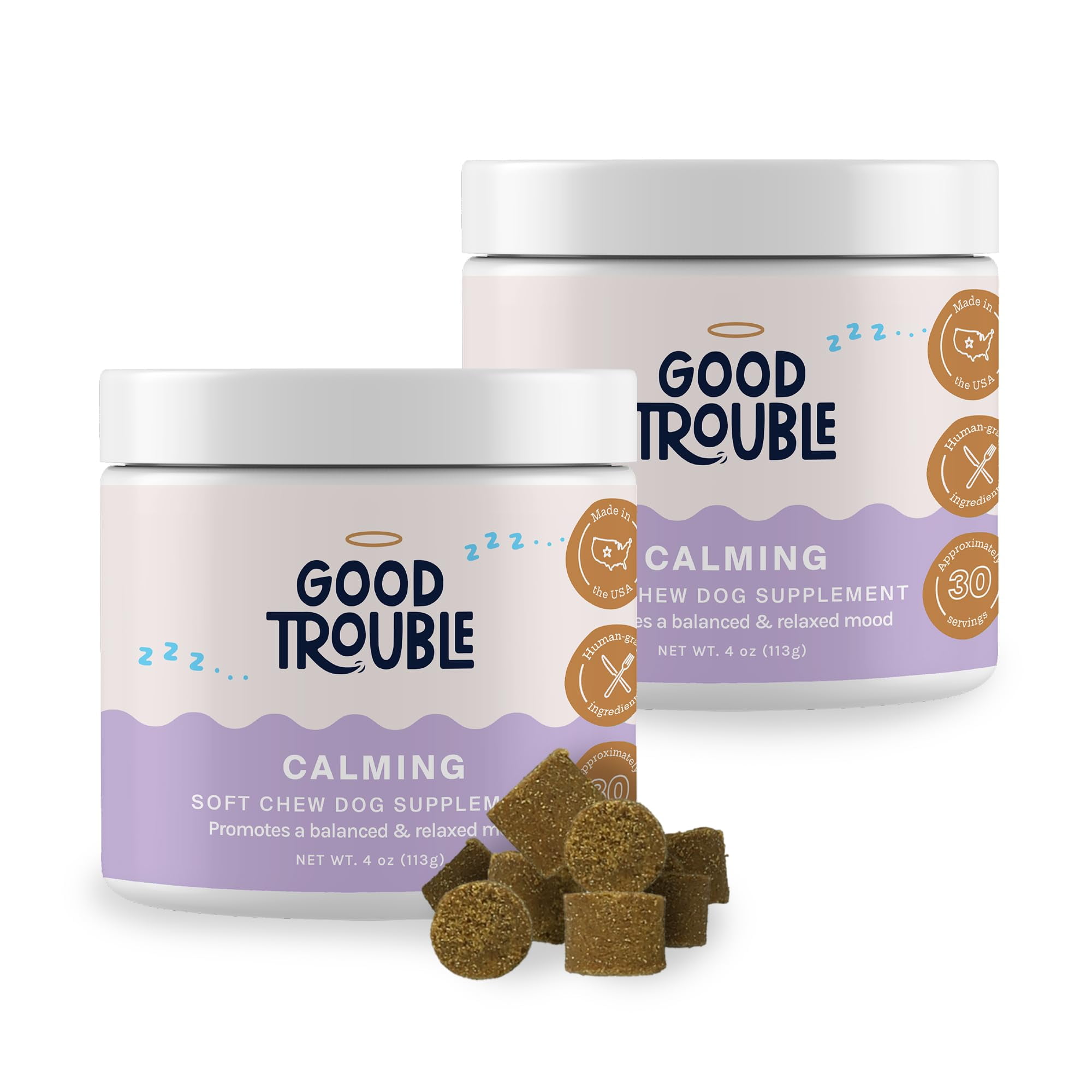 Calming Chews for Dogs - Certified Human Grade Natural Relaxing Dog ...