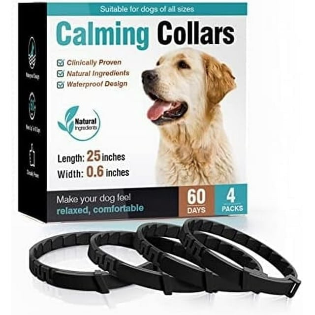 Calming Collar for Dogs 4 Packs Dog Relief Anxiety Stress Pheromone Collars Separation and Bad ...