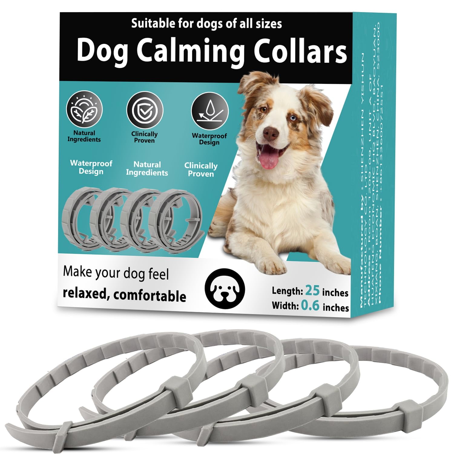 Calming Collar for Dogs MMF7 4 Packs Dog Pheromone Calm Collars Relief ...