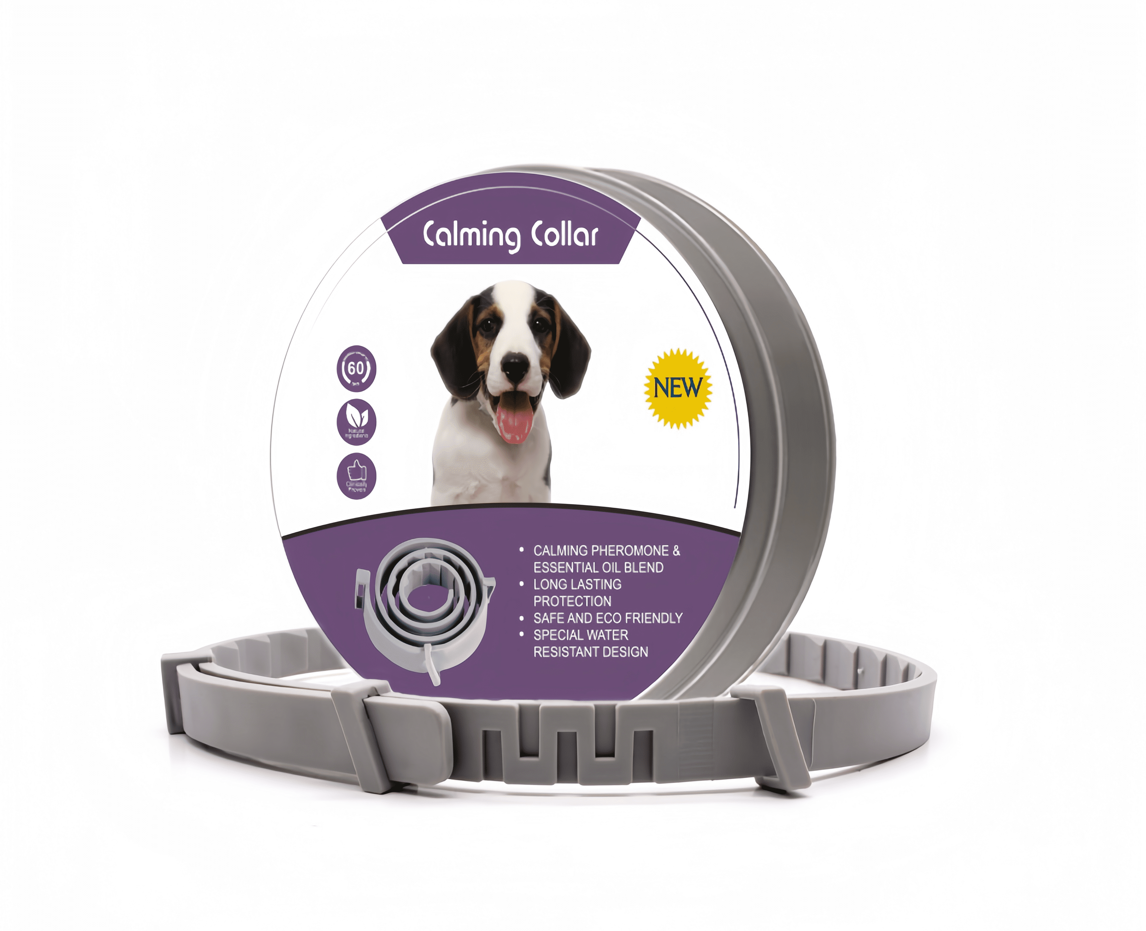 Calming Collar for Dogs, Relieves Anxiety, Adjustable Design, Provides ...