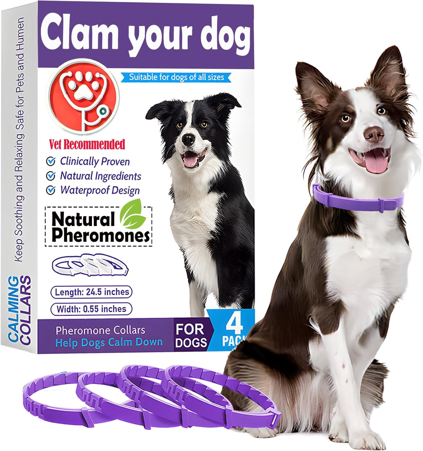 Calming Collars for Dogs - 4 PacksPheromone Calming DogDog Calming ...