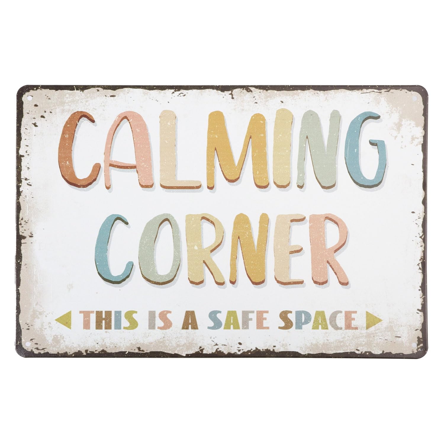 Calming Corner Aluminum Sign Funny Wall Decor Metal Signs Classroom ...