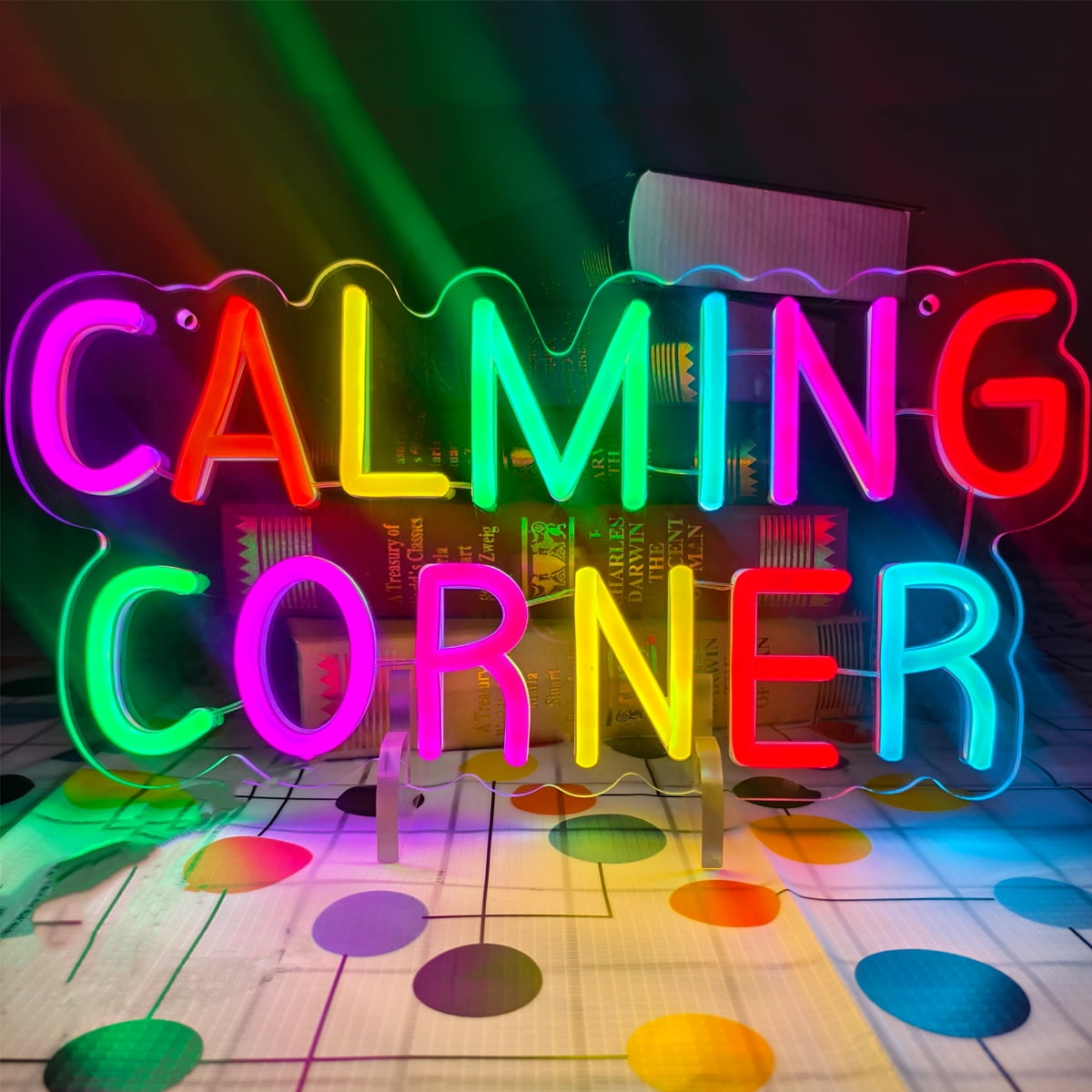 Calming Corner Neon Sign,Classroom Safe Space Neon Lights for Classroom ...