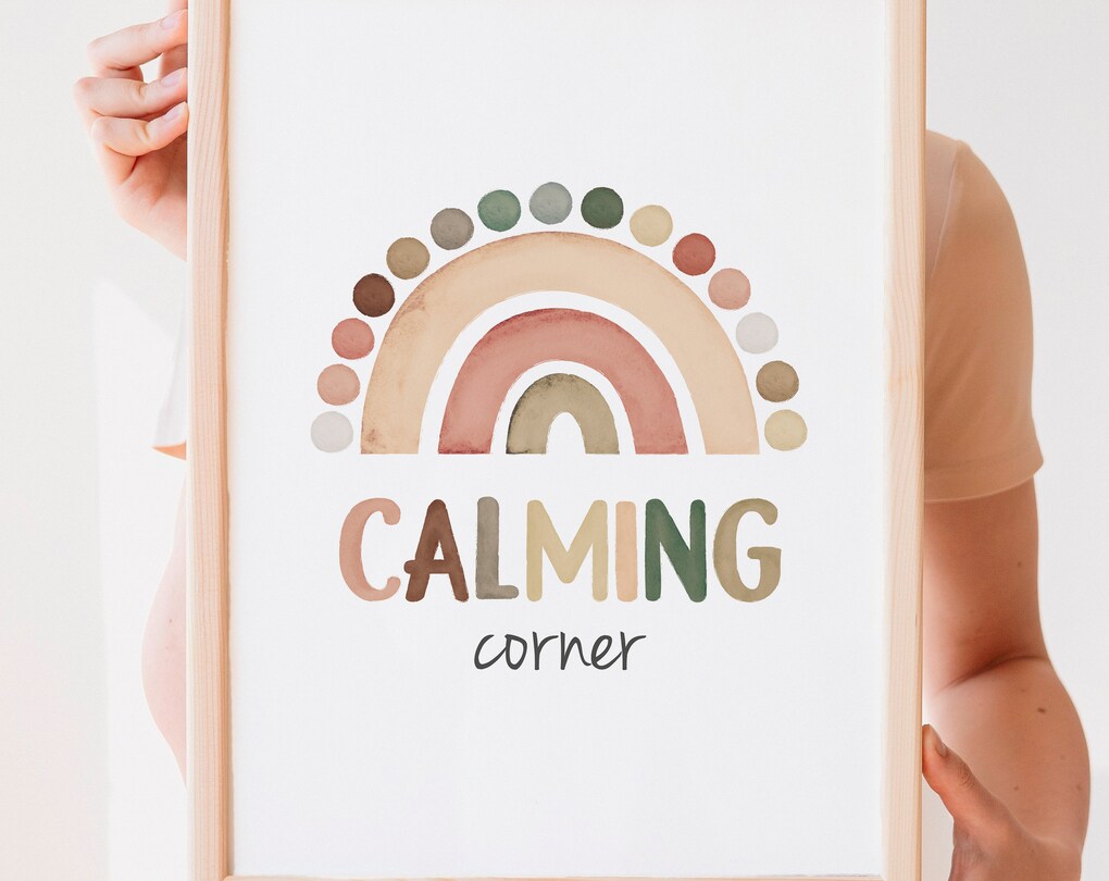 Calming Corner Poster, Classroom Decor Printable, Mental Health Poster ...