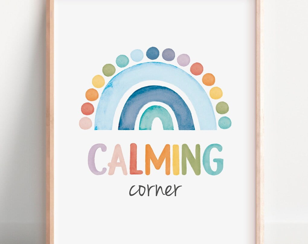Calming Corner Poster, Counseling Office Decor, Classroom Poster ...