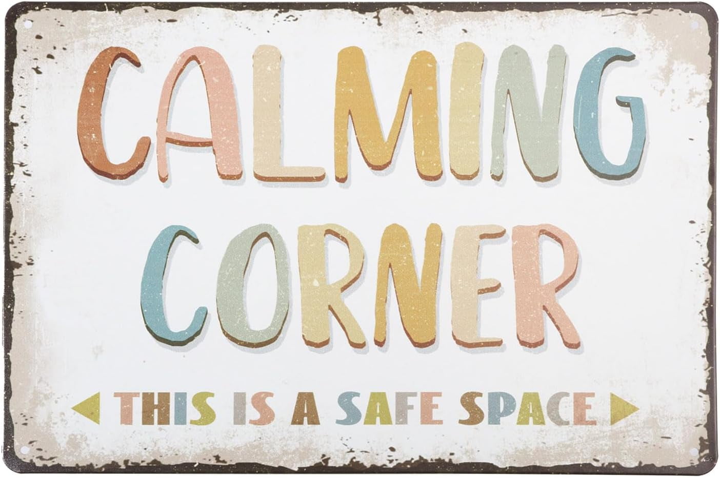 Calming Corner Sign Office Wall Decor Metal Signs classroom Decor Safe ...