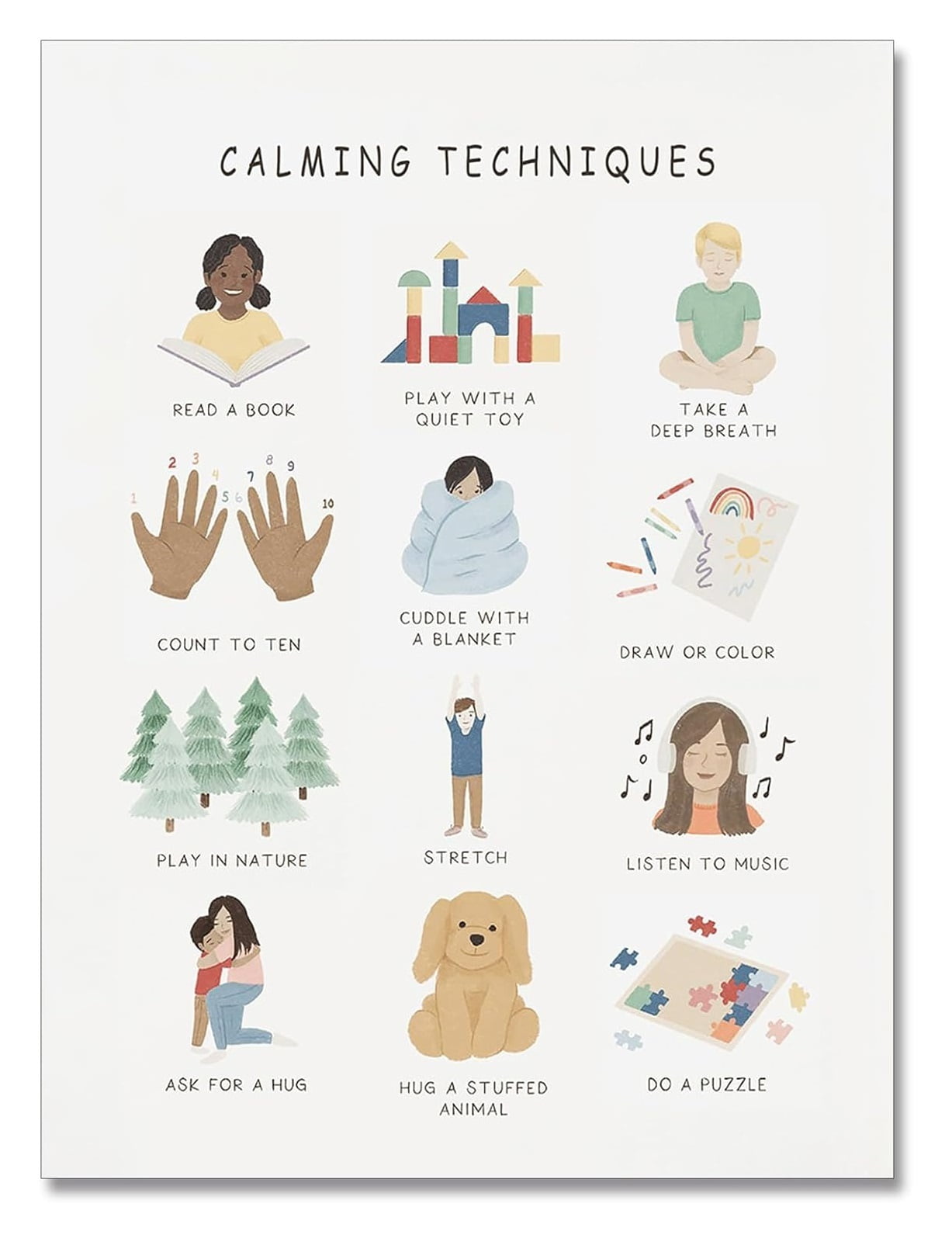 Calming Corner Toolkit Poster - Mental Health Wall Art with Feelings ...