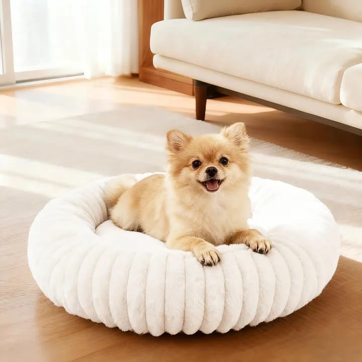 Calming Dog Bed Anti-Anxiety Donut Dog Beds for Small Medium Large Dogs ...