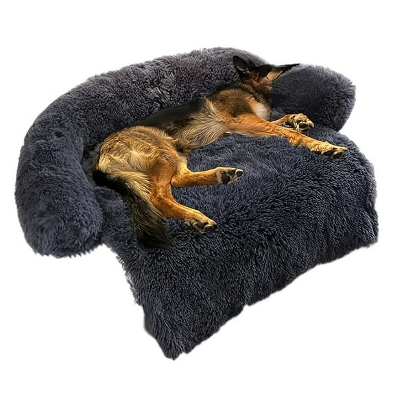 [Calming Dog Bed] Calming Dog Bed - Fluffy Plush Sofa Cushion With ...