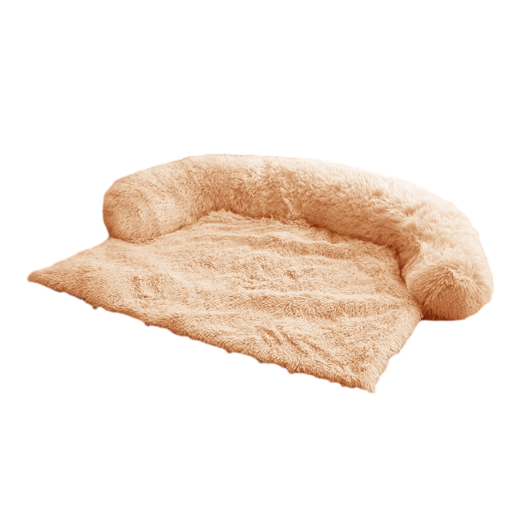 Calming Dog Bed Fluffy Plush Dog Mat for Furniture Protector with ...