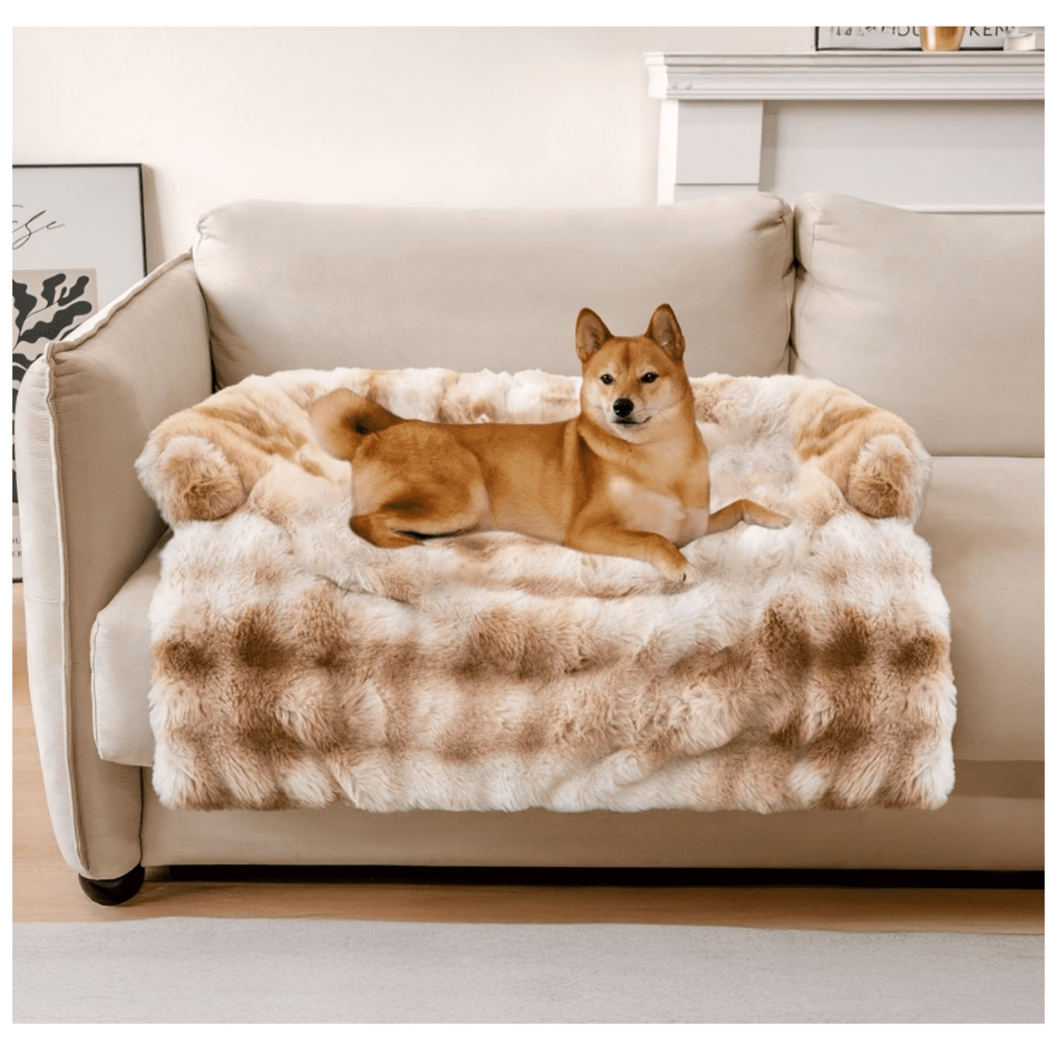 Calming Dog Bed Mat, Fluffy Fuzzy Couch Cover for Sofa, Furniture ...