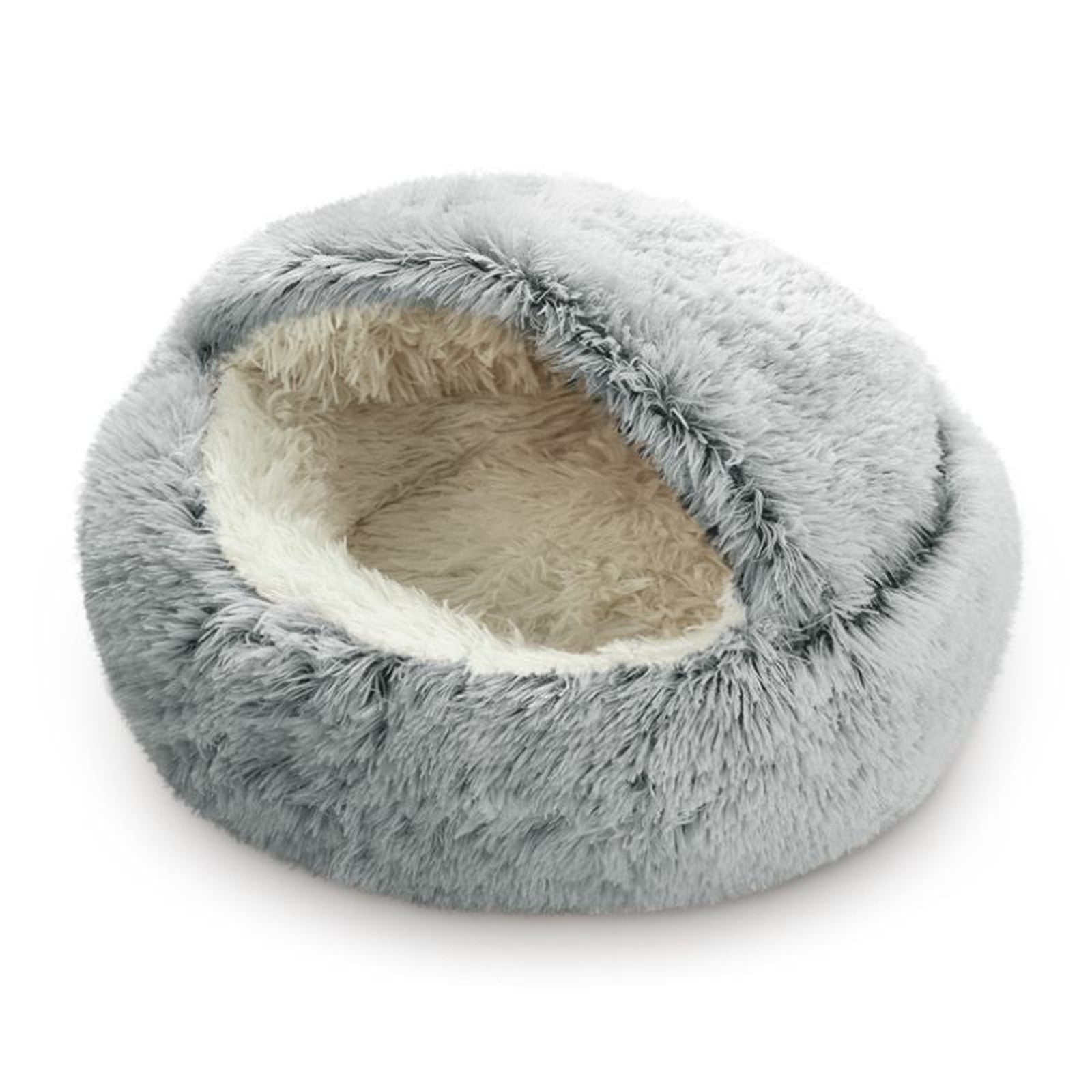 Calming Dog Beds & Cat Cave Bed with Hooded Cover,Anti Anxiety Calming ...