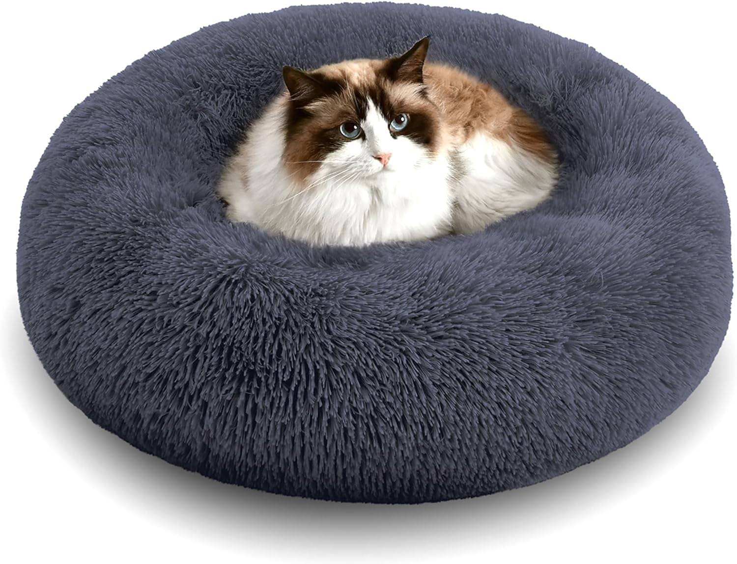 Calming Dog & Cat Bed, Anti-Anxiety Donut Cuddler Warming Cozy Soft ...