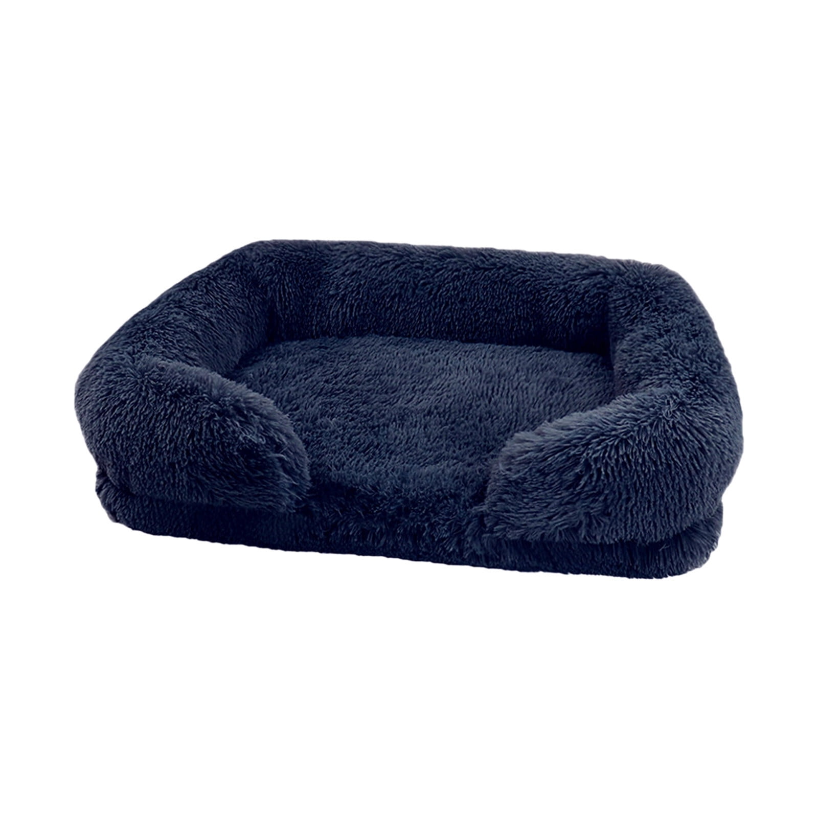 Calming Dog Cats Bed Cuddler Warming Cozy Soft Bed Fluffys Faux Furs ...